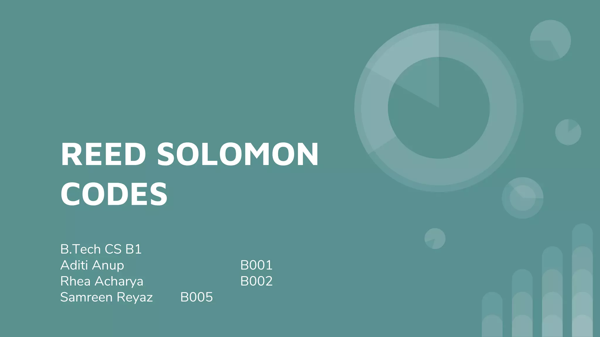 Reed solomon codes | PPTX
