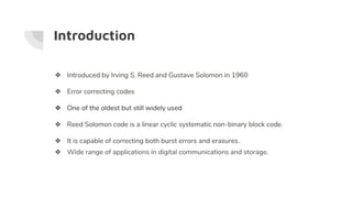 Reed solomon codes | PPTX
