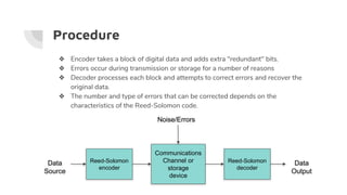Reed solomon codes | PPTX
