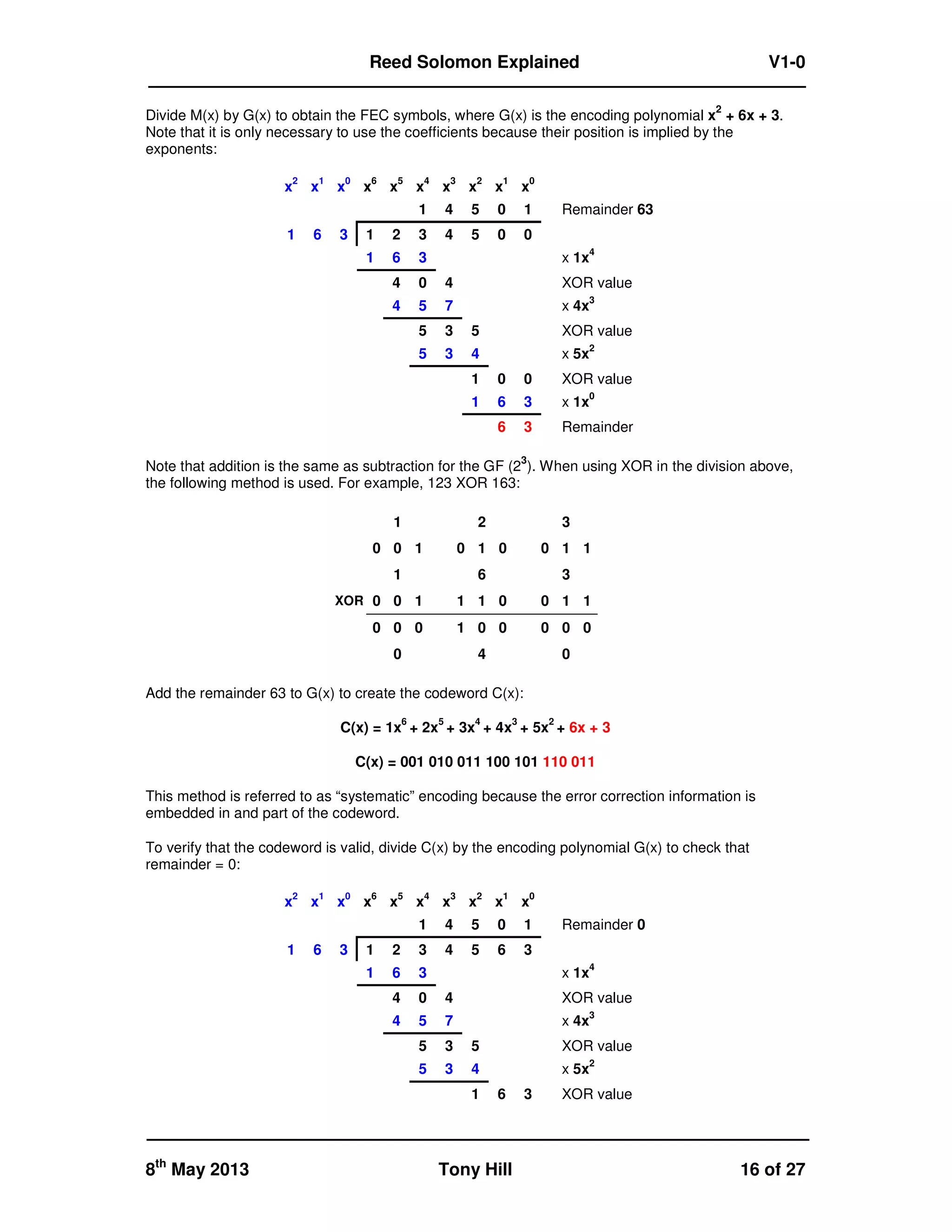 Reed solomon explained v1 0 | PDF