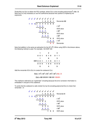 Reed solomon explained v1 0 | PDF