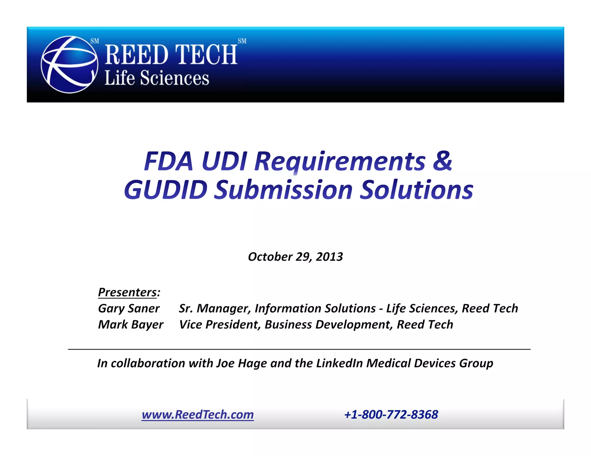 Unique Device Identification UDI Requirements and Timelines | PDF