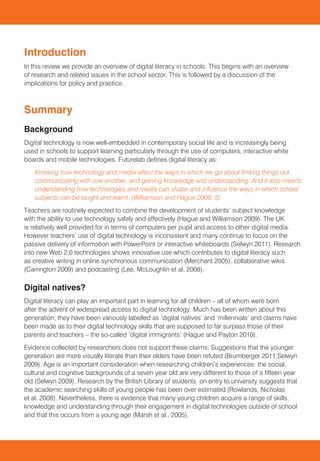 Regional Education Expertise Forum (REEF) RESEARCH BRIEFING Digital ...