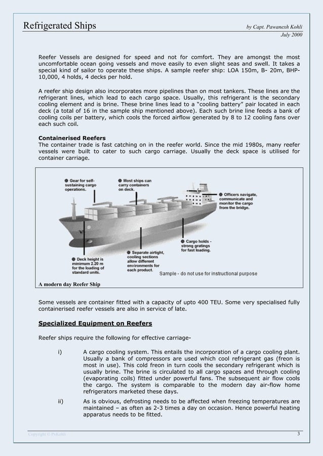 Reefer Vessels | PDF | Chemistry | Science