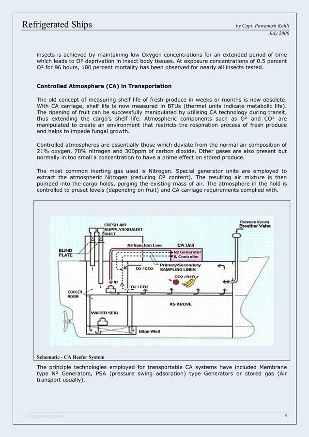 Reefer Vessels | PDF | Chemistry | Science