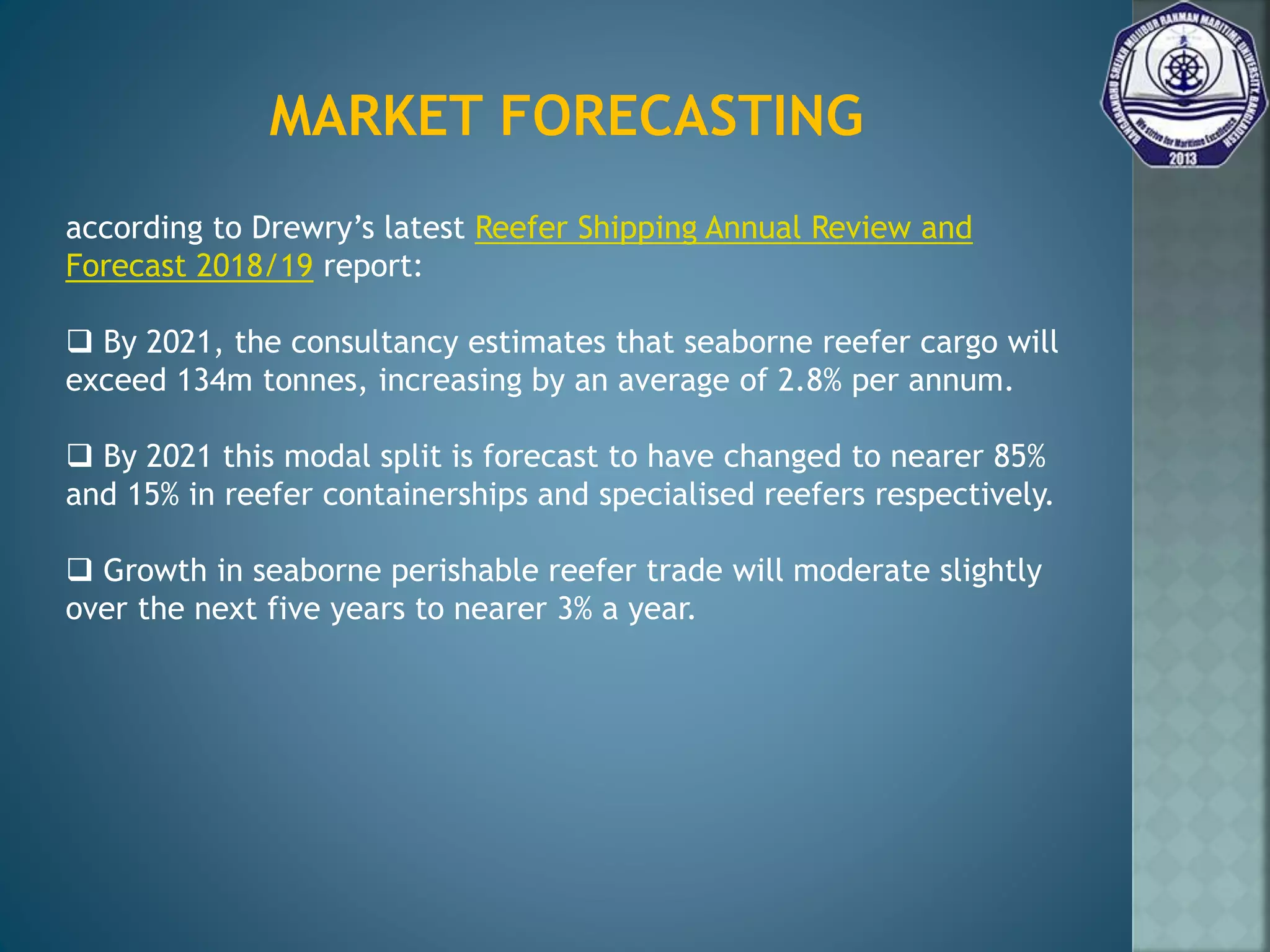 Reefer container market | PPTX