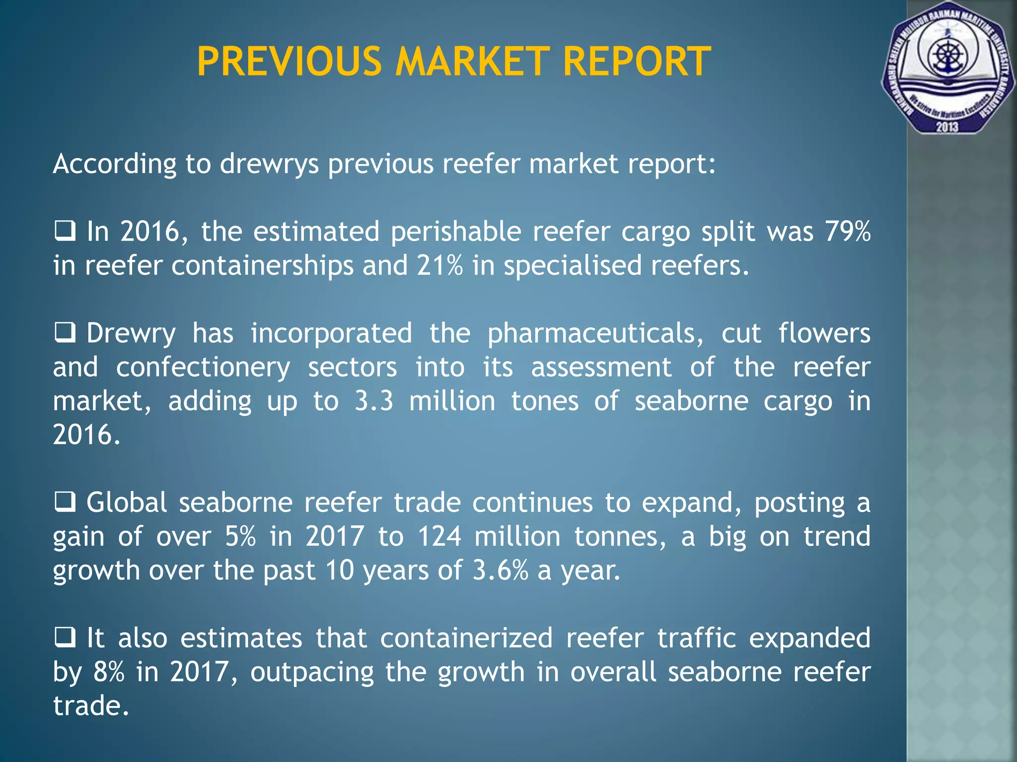 Reefer container market | PPTX