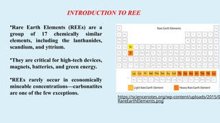 REE IN CARBONATITE and caae study on ambadungar | PPTX