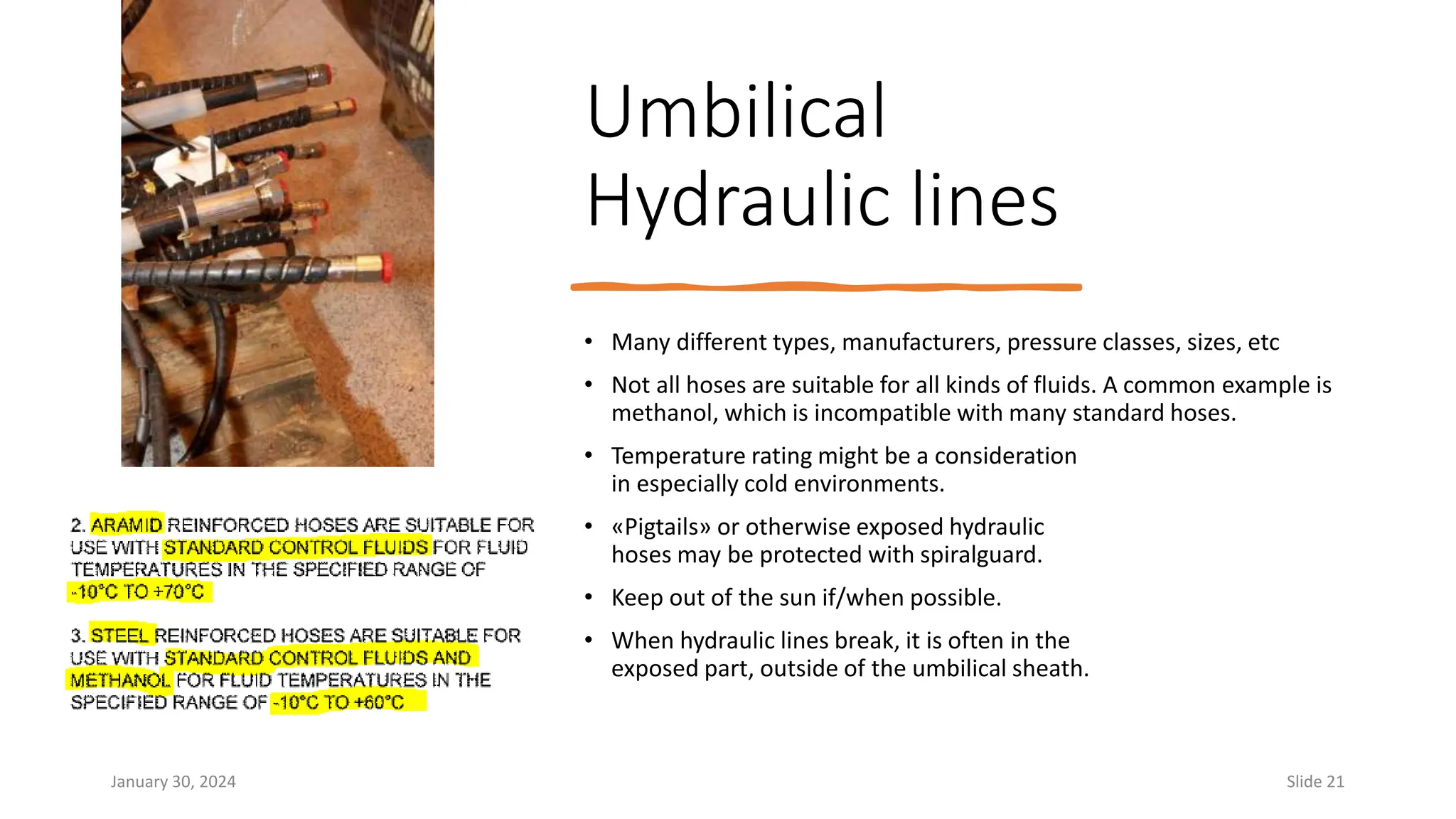 Reel and Umbilical Training for Subsea Hose Reels and Umbilicals | PPTX