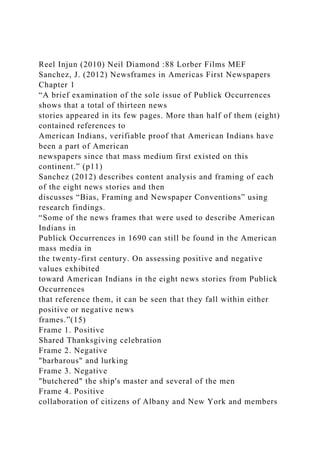 Reel Injun (2010) Neil Diamond 88 Lorber Films MEFSanchez, J. (.docx