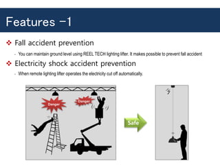 REEL TECH _ Chandelier lift & Various Remote Lighting Lifts | PPTX ...