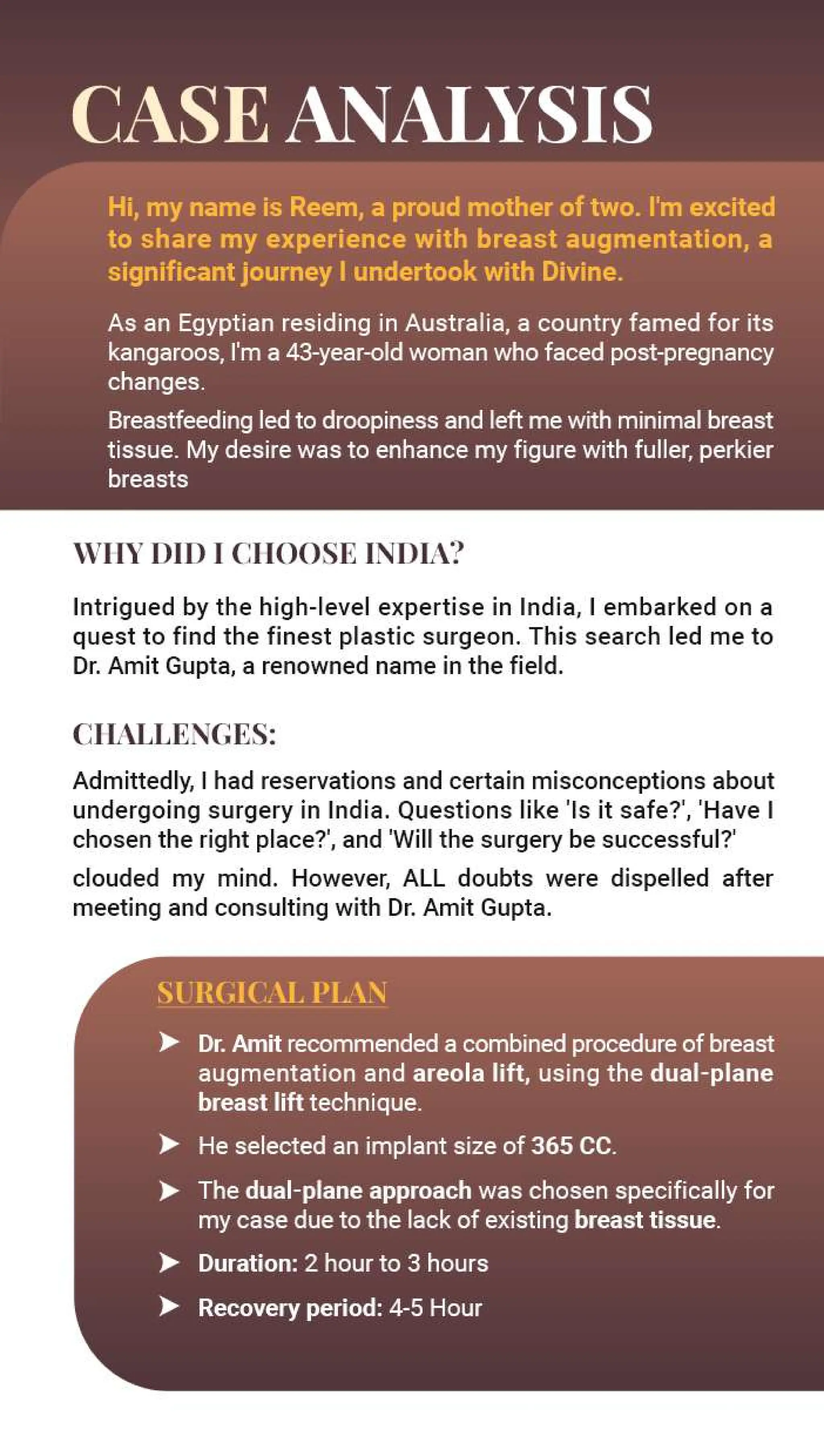 Breast Augmentation Case Study: Implants with Lift Surgery in India | PDF