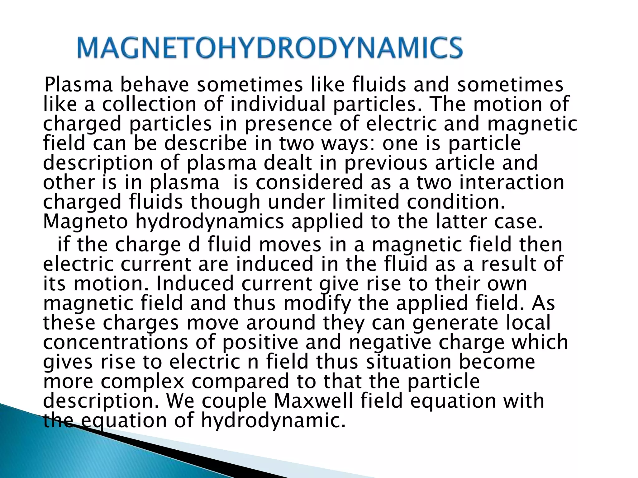 Magneto Hydrostatic Equation & Magneto Hydrostatic Pressure | PPTX
