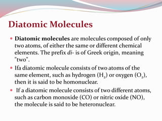 Diatomic Molecules as a simple Anharmonic Oscillator | PPTX | Chemistry ...