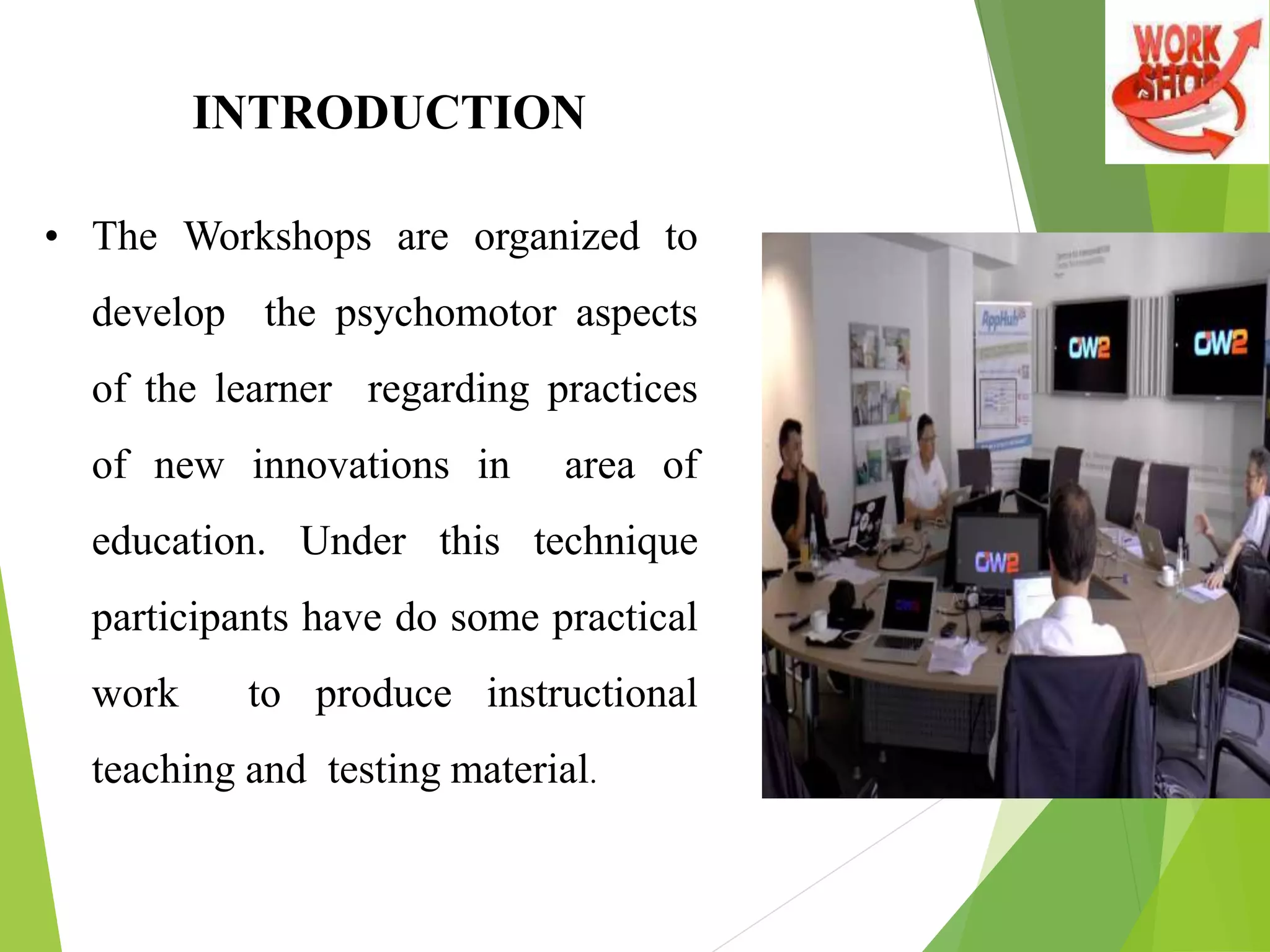 Teaching Methods (Workshop, Project,Role play ) | PPTX