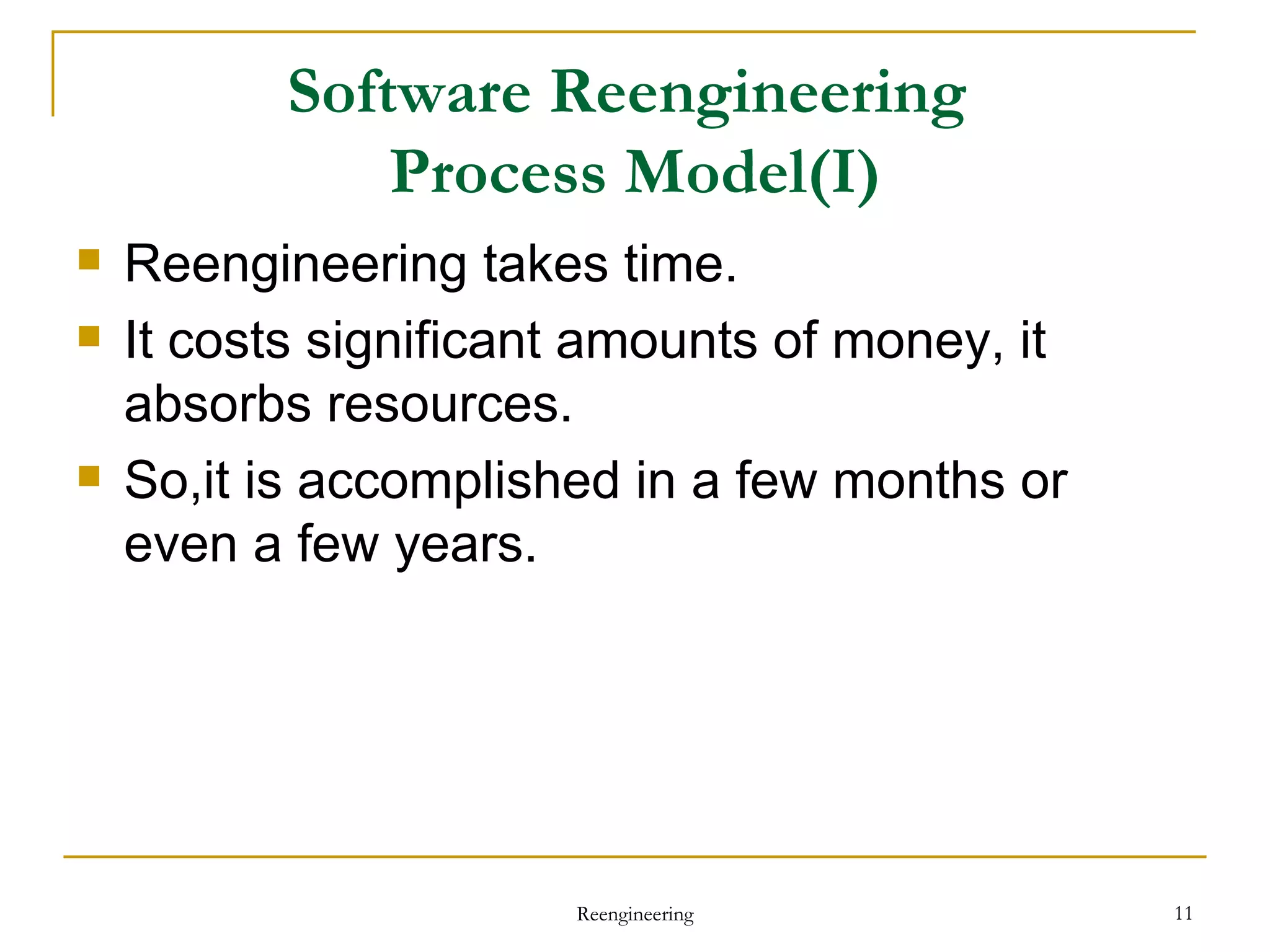 Software Reengineering | PPT