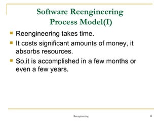 Software Reengineering | PPT