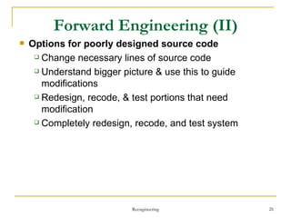 Software Reengineering | PPT