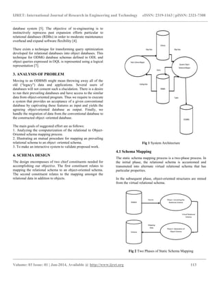 Reengineering of relational databases to object oriented database | PDF