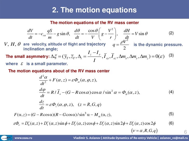 Attitude Dynamics of Re-entry Vehicle