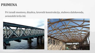 REŠETKASTI NOSAČ Mehanika 1 Masinstvo Masinski elementi Sile ...