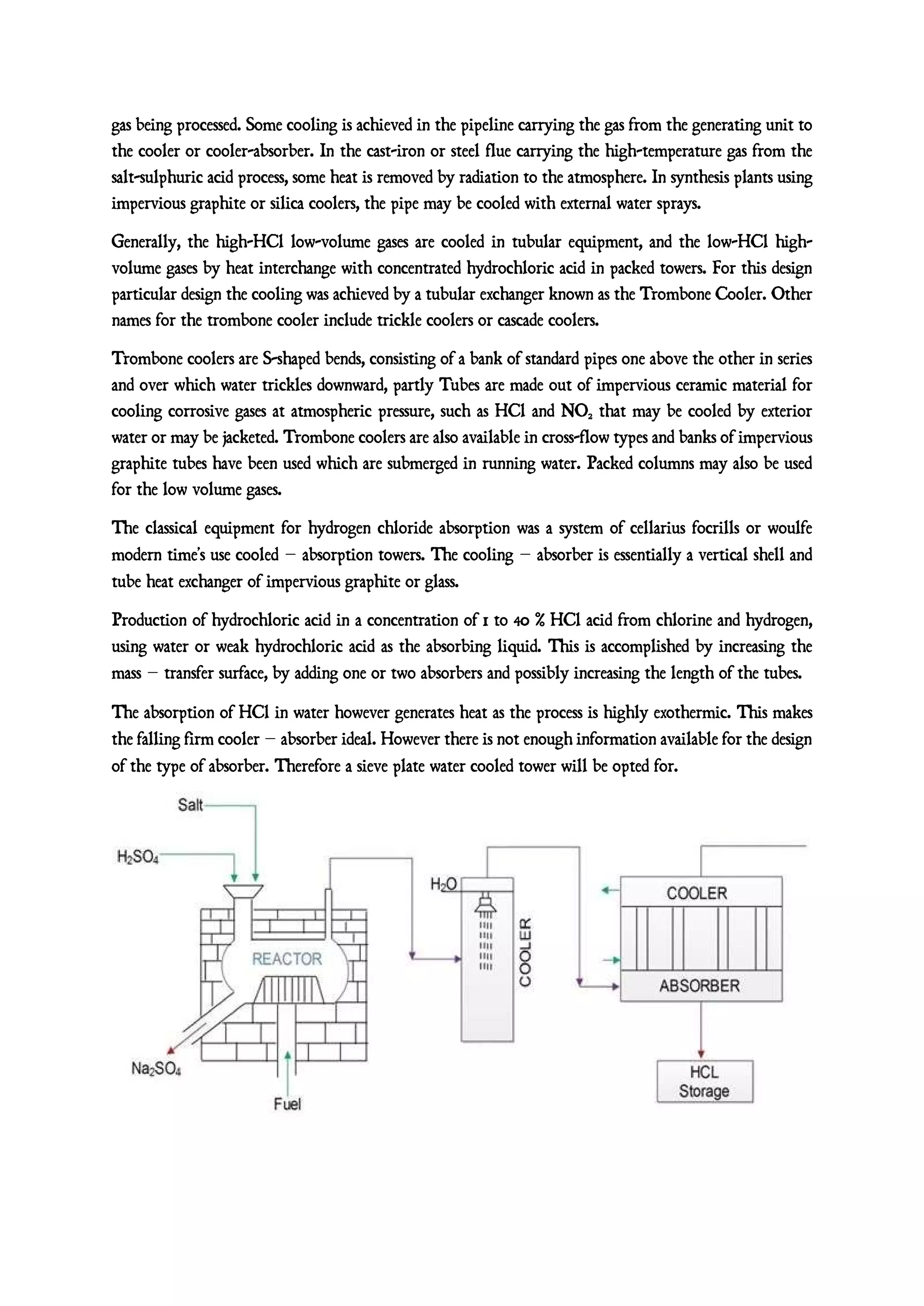 HCl manufacturing salt sulphuric acid process | PDF