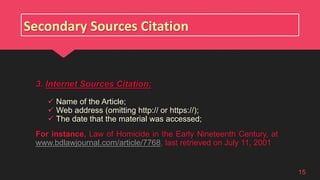 Reference in Legal Research | PPTX