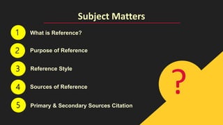 Reference in Legal Research | PPTX