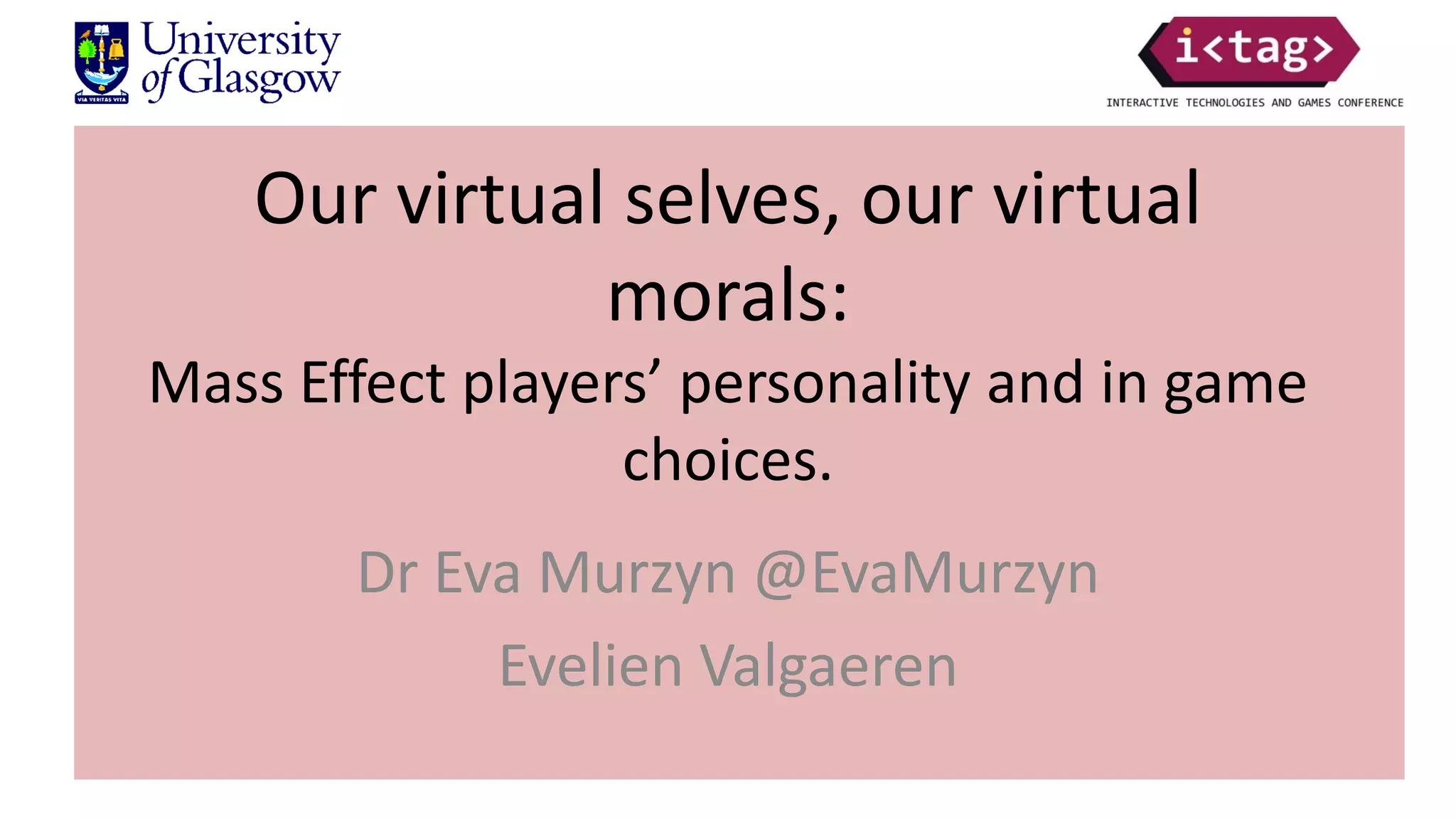 Our virtual selves, our virtual morals – Mass Effect players ...