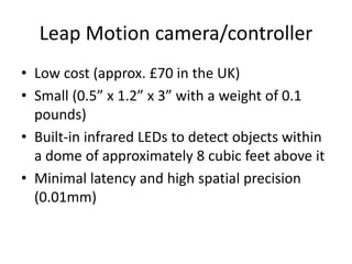 An Evaluation of the Leap Motion Depth Sensing Camera for Tracking Hand ...