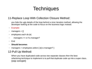 Refactoring Techniques | PPT