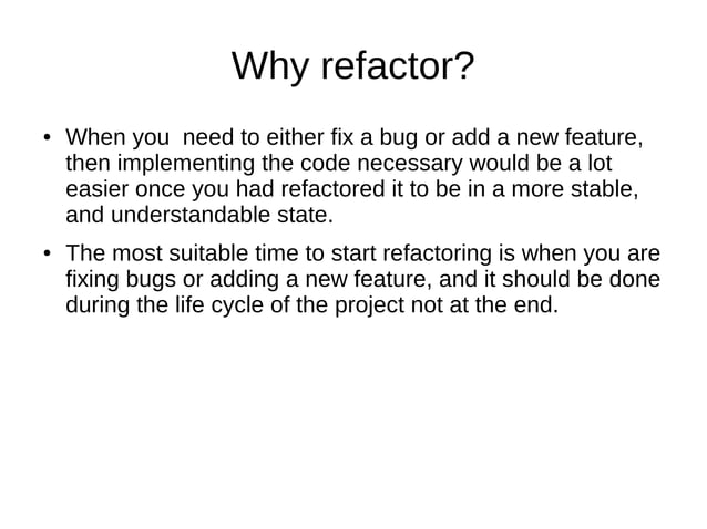 Refactoring Techniques | PPT