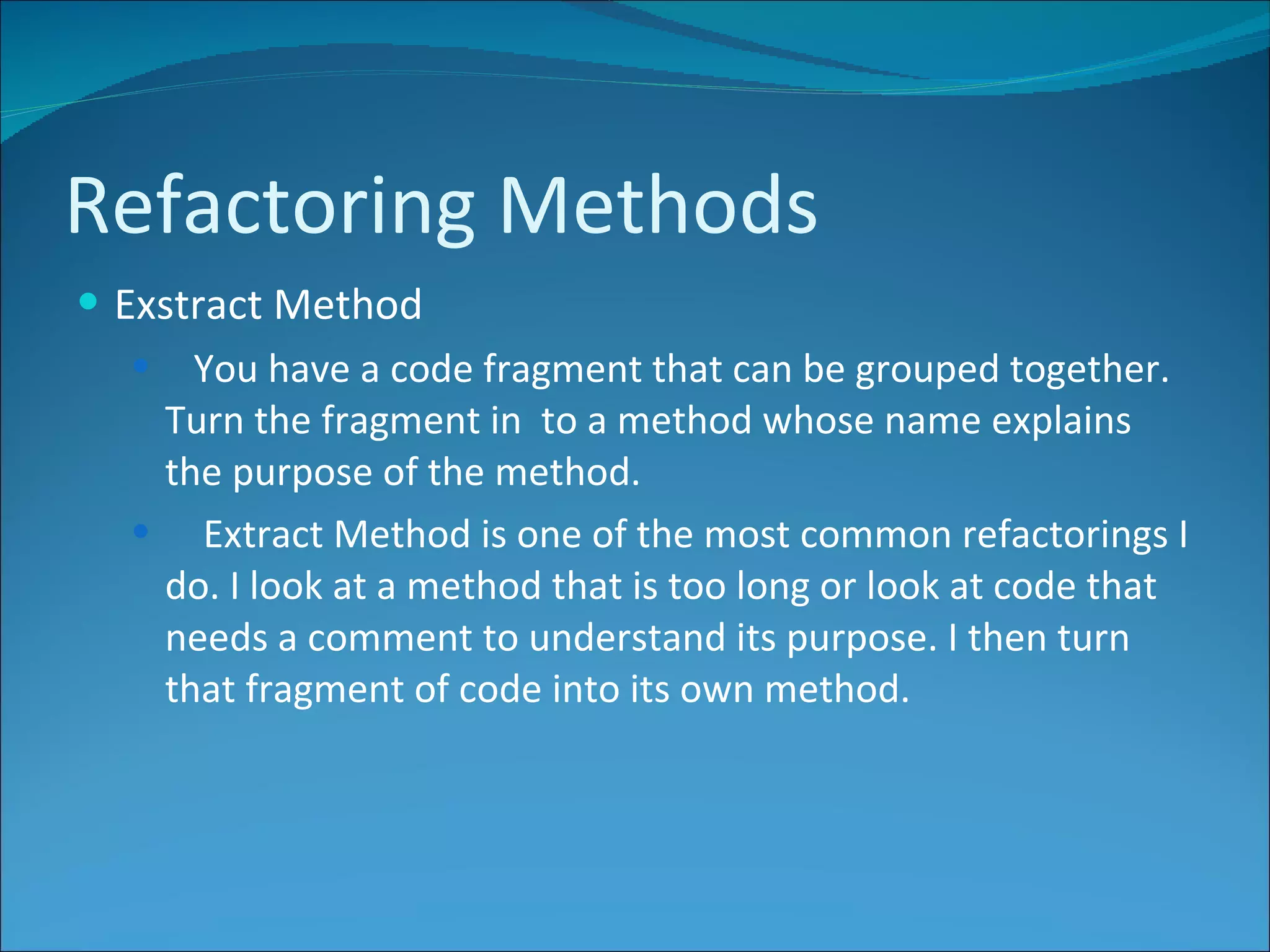 Refactoring Tips by Martin Fowler | PPT