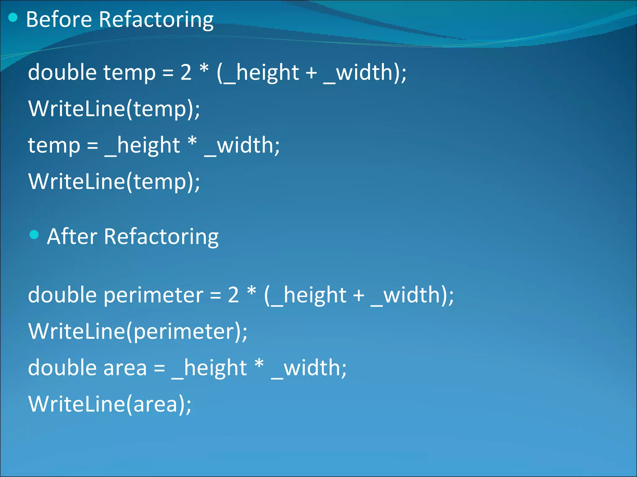 Refactoring Tips by Martin Fowler | PPT
