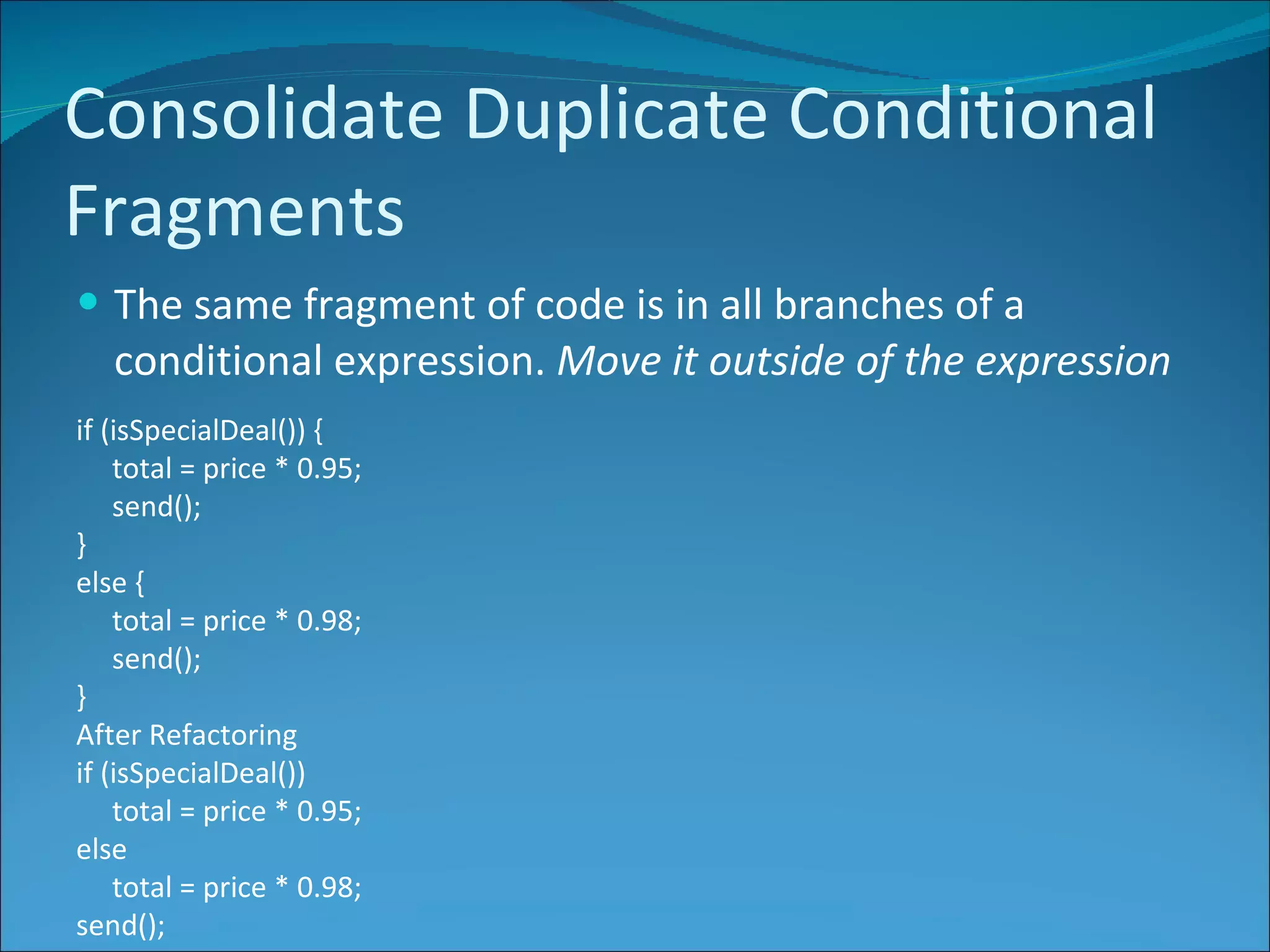 Refactoring Tips by Martin Fowler | PPT