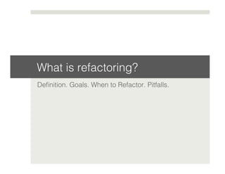 Refactoring | PDF