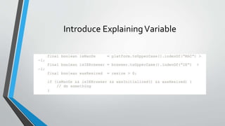 Refactoring: Improving the design of existing code. Chapter 6. | PPT