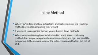 Refactoring: Improving the design of existing code. Chapter 6. | PPT
