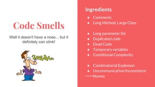 Code Smells - Refactoring | PPT