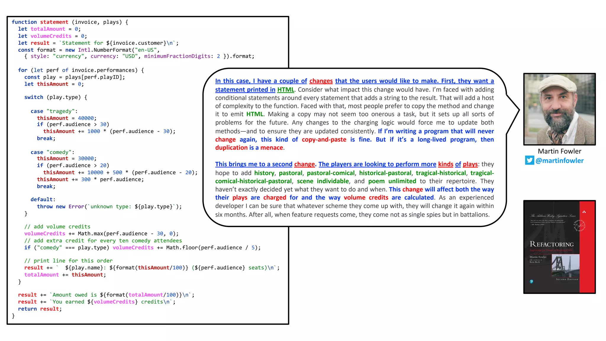 Refactoring A First Example Martin Fowlers First Example Of Refactoring Adapted To Java Ppt