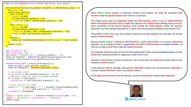Refactoring A First Example Martin Fowlers First Example Of Refactoring Adapted To Java Ppt