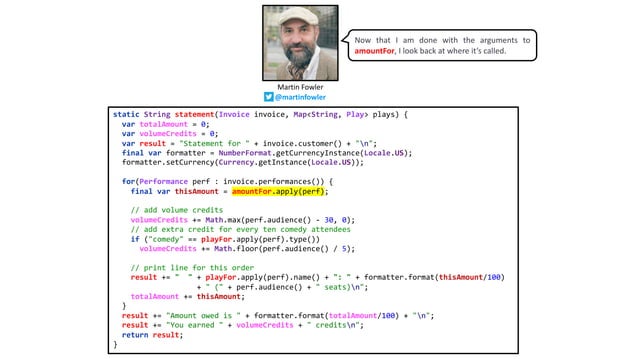 Refactoring: A First Example - Martin Fowler’s First Example of ...