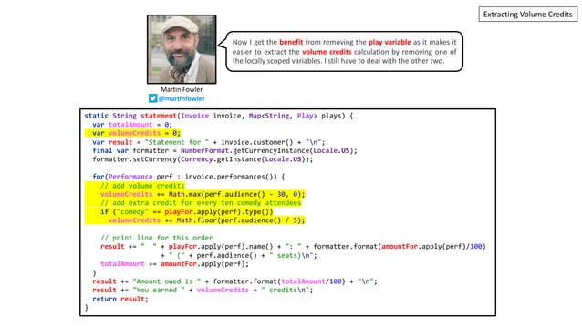 Refactoring: A First Example - Martin Fowler’s First Example of ...