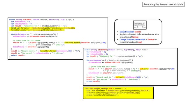 Refactoring: A First Example - Martin Fowler’s First Example of Refactoring, Adapted to Java ...