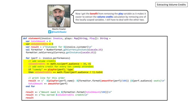 Refactoring: A First Example - Martin Fowler’s First Example of Refactoring, Adapted to Scala | PDF