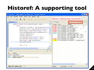 Refactoring Edit History of Source Code | PPT