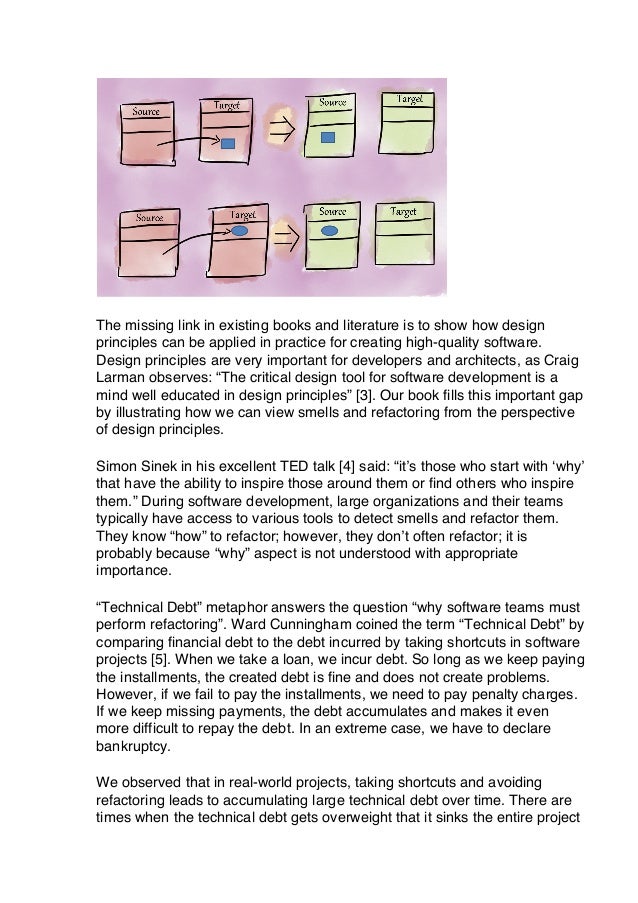Refactoring guided by design principles driven by technical debt