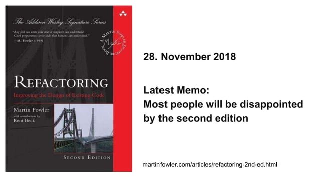 Refactoring 2nd Edition Pptx Web Development Internet