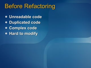 Refactoring, A First Example | PPT
