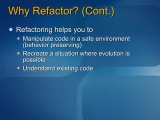 Refactoring, A First Example | PPT